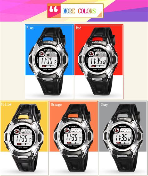 Synoke 스포츠 어린이 시계 시계 방수 Led 디스플레이 디지털 시계 학생 손목 시계 소녀 소년 키즈 선물 Relojes 아동용 시계
