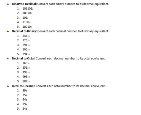 Binary to Decimal Convert each binary number | StudyX