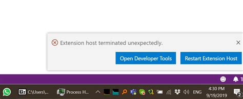 Extension Host Terminated Crash Again On Startup For Yet Another Extension Errors Fail To
