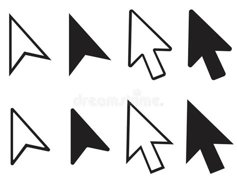 Cursor Icon Set Mouse Pointer Symbol Collection Stock Vector