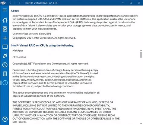 intel® virtual raid on cpu intel® vroc graphical user interface