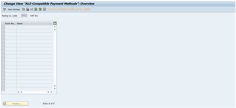 F8BK SAP Tcode Maintain ALE Compatible Pmnt Methods