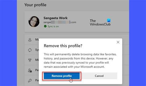How To Remove A User Profile From Microsoft Edge