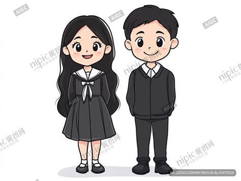 Ai创作图卡通男生女生 卡通男女生 卡通人物男孩女孩 情侣告白卡通形象 情侣卡通照 毕业男生女生 情侣卡通合影 男孩女孩卡通形象 卡通人物男孩