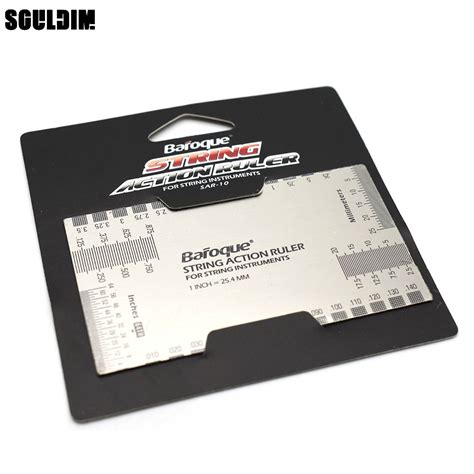 Baroque สแตนเลส Luthier เครื่องมือ String Action Gauge ไม้บรรทัด Setup กีตาร์เครื่องมือวัด