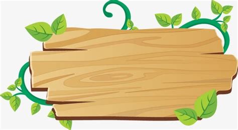 Wooden Sign With Green Leaves And Vines