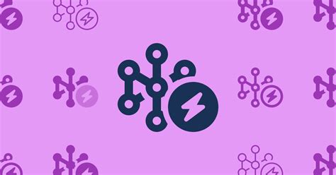 Hexagon Nodes Bolt Regular Icon Font Awesome