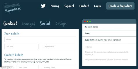 HTML Email Signature Generators CMS Design Resource