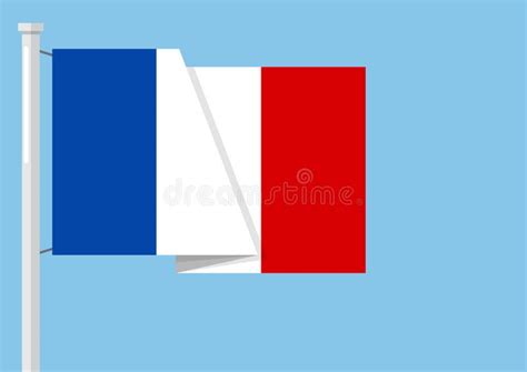 France Flag On The Pole Stock Illustration Illustration Of History 376106754
