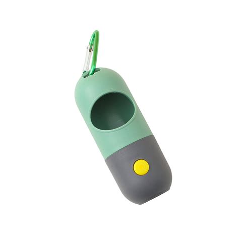 Soporte Para Bolsas De Caca De Perro Con Linterna Led Dispensador De