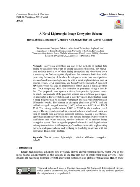 a novel lightweight image encryption scheme pdf cryptography
