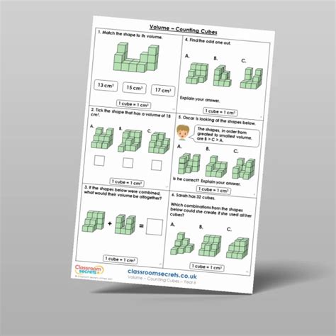 Year 6 Volume Counting Cubes Mixed Activity Resource Classroom Secrets