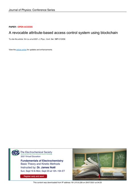 Pdf A Revocable Attribute Based Access Control System Using Blockchain