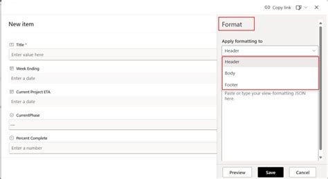 Customize Modern Sharepoint List Form Using Json Formatting