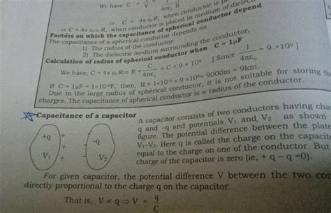 Factors On Which The Capacitance Of Spherical Conductor Dependthe Capaci