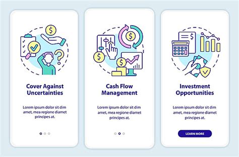 The Advantages Of Insurance Onboarding Mobile App Screen In Night And Day Modes Vector Process