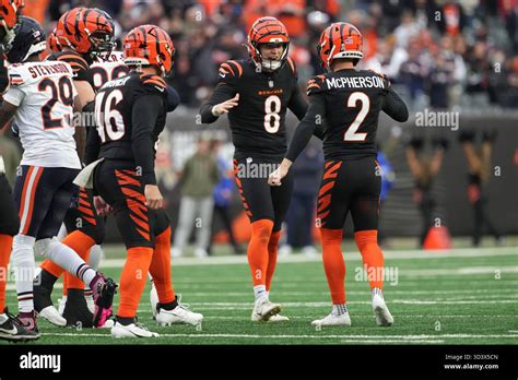 Cincinnati Bengals Place Kicker Evan Mcpherson 2 Right And Punter