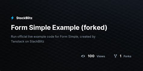 Form Simple Example Forked Stackblitz Form Simple Example Forked Stackblitz