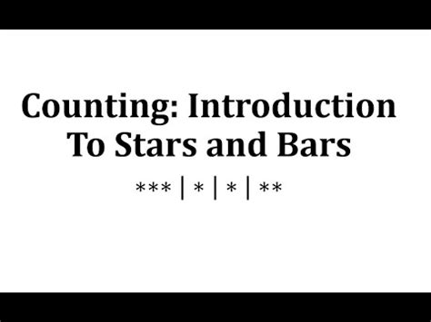 Introduction To Stars And Bars Counting Method Youtube