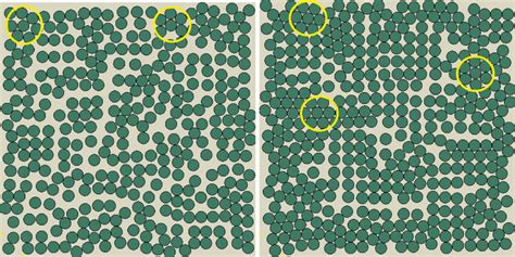 development of hexagonal cells with the higher volume fractions