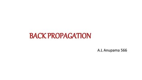 Backpropagationalgorithmbackpropagationalgorithmbackpropagation