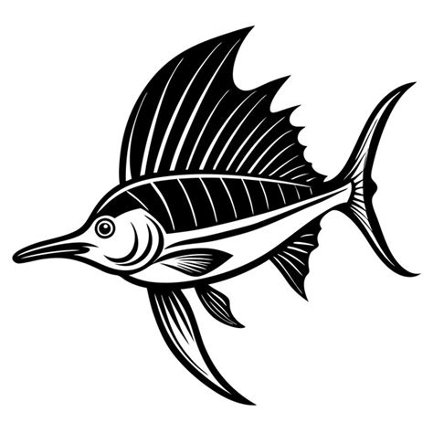 Sailfish Silhouette Premium Ai Generated Vector