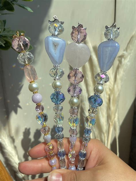 Crystal Pointer Wand Glam Wand Rose Quartz Crystal Wand Fairy Wand