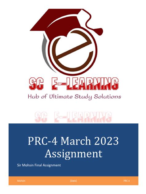 prc 4 sir mohsin last assignment march 2023 pdf debits and credits