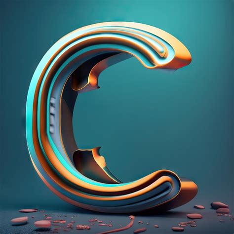 Letter C In 3d Premium Ai Generated Image