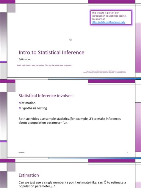 Estimation Lecture Pdf
