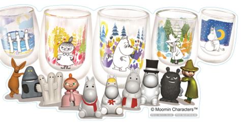 세븐일레븐 무민 캐릭터 넣은 더블월 글라스 행거 피규어 출시