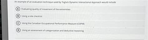 solved an example of an evaluation technique used by