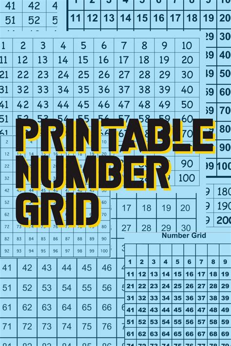 A Blue And Yellow Poster With Numbers On It That Says Printable Number
