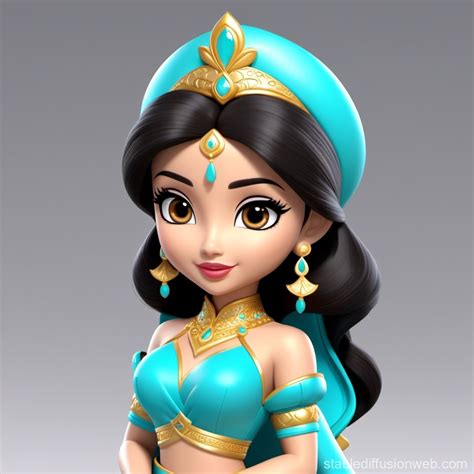 Princess Jasmine D Model Chibi Prompts Stable Diffusion Online