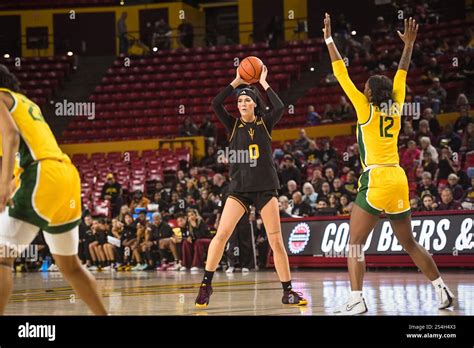 Tempe United States 11th Jan 2025 Arizona State Sun Devils Forward Kennedy Basham 0 Looks