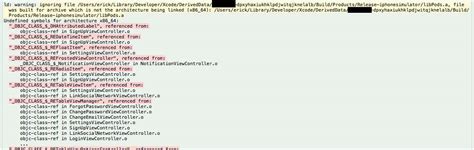 Ios Cocoa Pods Xcode 5 Product Profile Shows Up Warning And Errors