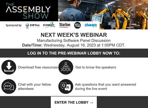 Webinar Assemblylinedesign Assemblymachine Assemblysystems Factoryautomation