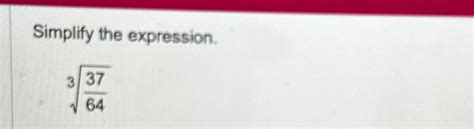 Solved Simplify The Expression Chegg Com