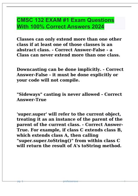 Package Deal For Cmsc 132 Exam Review Questions With 100 Correct