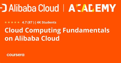 Cloud Computing Fundamentals On Alibaba Cloud Coursya