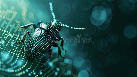 Abstract Threat Detection Minimalist White Net Icon Catching Grey Bugs Stock Illustration