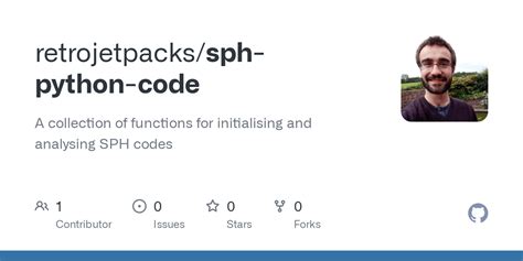 GitHub Retrojetpacks Sph Python Code A Collection Of Functions For Initialising And Analysing
