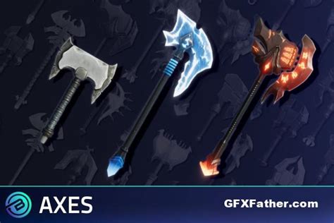 Unity Asset Stylized Axes Rpg Weapons V10 Gfxfather
