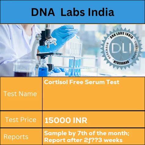 Cortisol Free Serum Test Cost 15000 Inr In India
