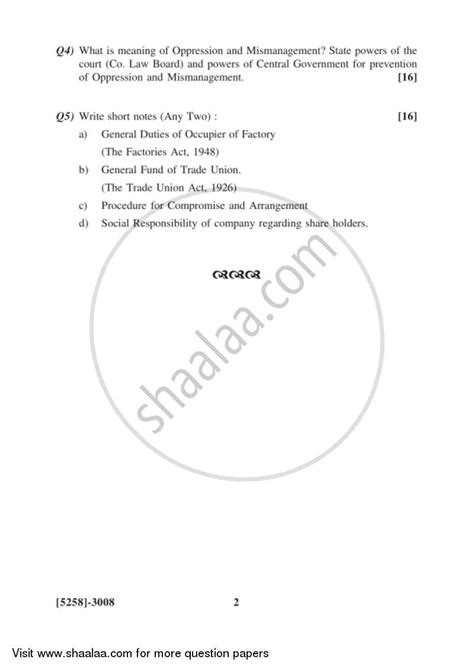 Business Laws And Practices Bachelor Of Commerce B Rd Year TYBcom