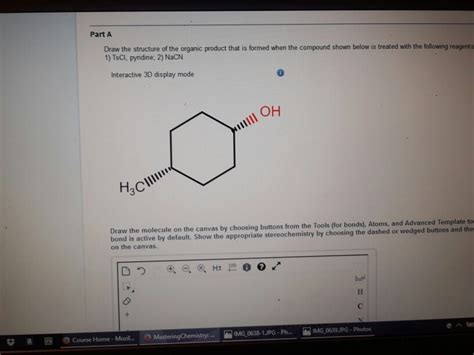Solved Part A Draw The Structure Of The Organic Product Chegg