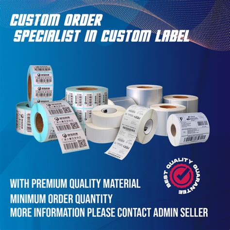 Jual Custom Order Sticker Label Barcode Printer Semicoated And Thermal Kab Bekasi Fanasia