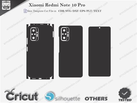 Xiaomi Redmi Note 10 Pro Skin Template Vector Xiaomi Mobile Template Templates