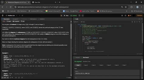 2813 Maximum Elegance Of A K Length Subsequence Intuition Greedy