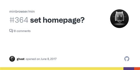 set homepage · issue 364 · minbrowser min · github
